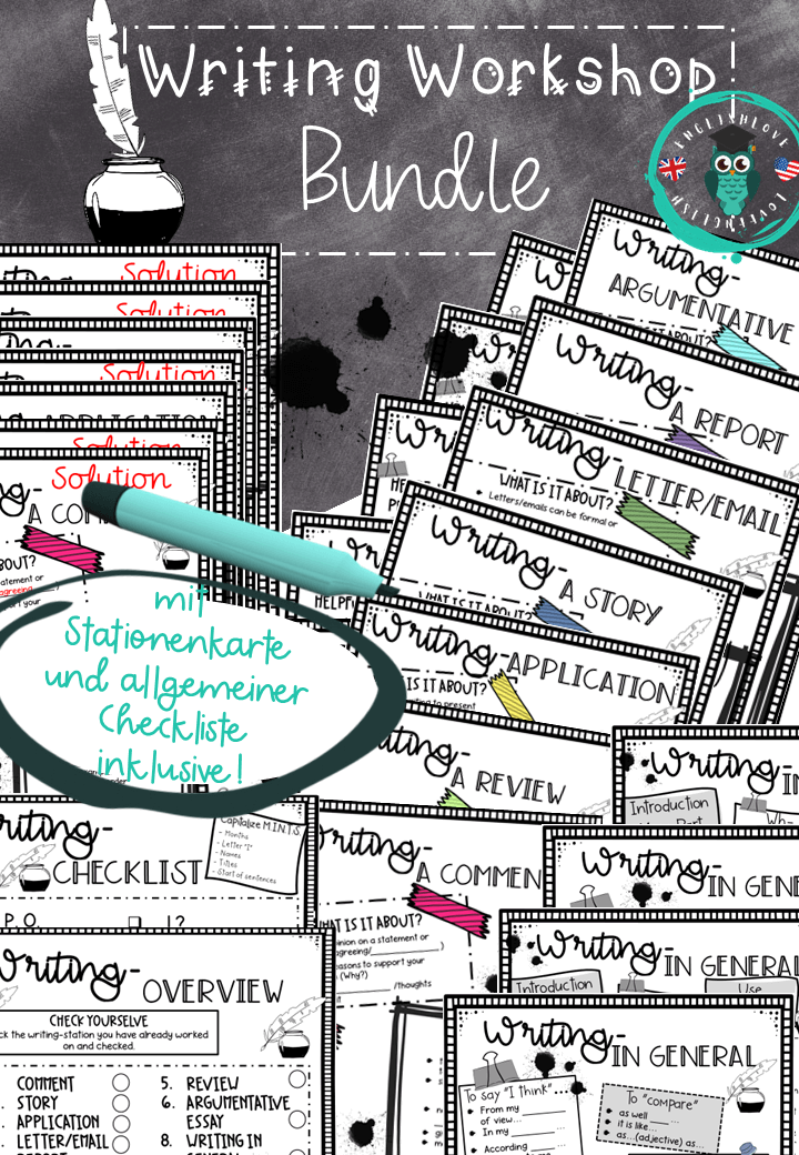 Writing Workshop Bundle: Alle Textsorten für den Englischunterricht ...
